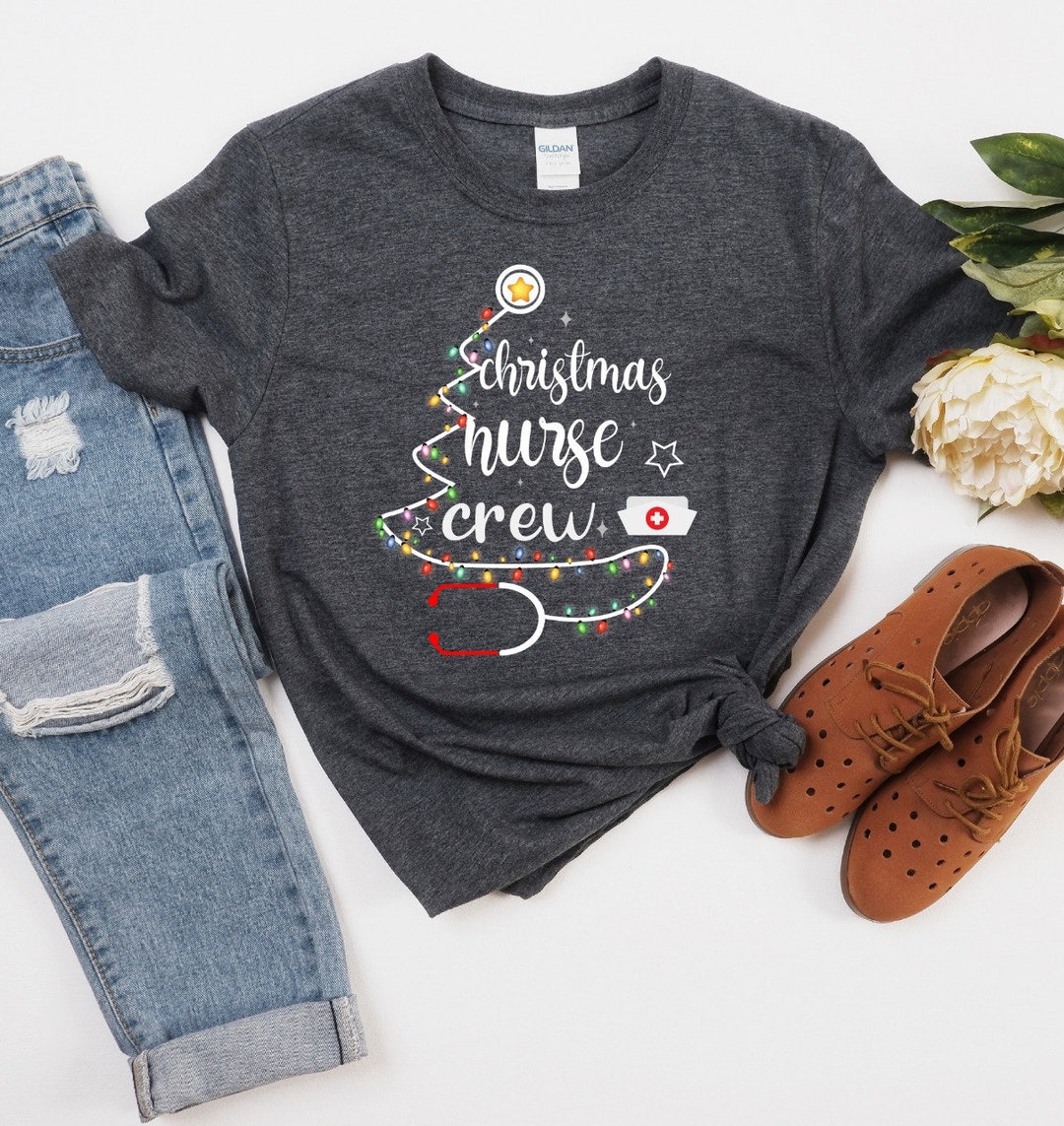Christmas Nurse Crew Shirt Nurse Christmas Tree Shirt Nurses - Etsy