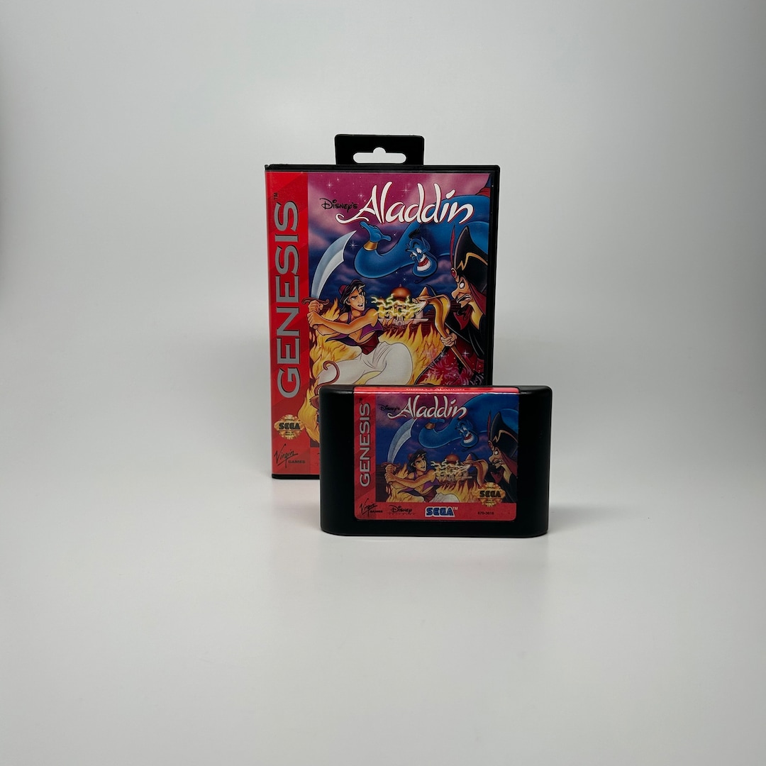 Disney’s Aladdin Sega Genesis (1993) *TESTED* Complete W/original Case ...