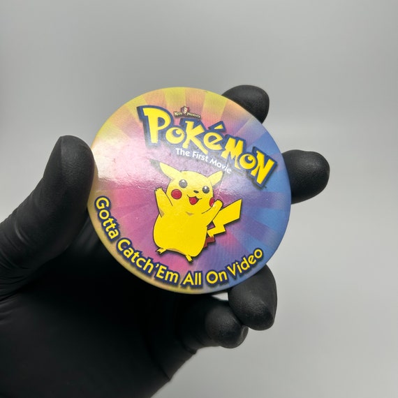 Vintage Pokémon The First Movie Button (1999) *HTF* - Gem