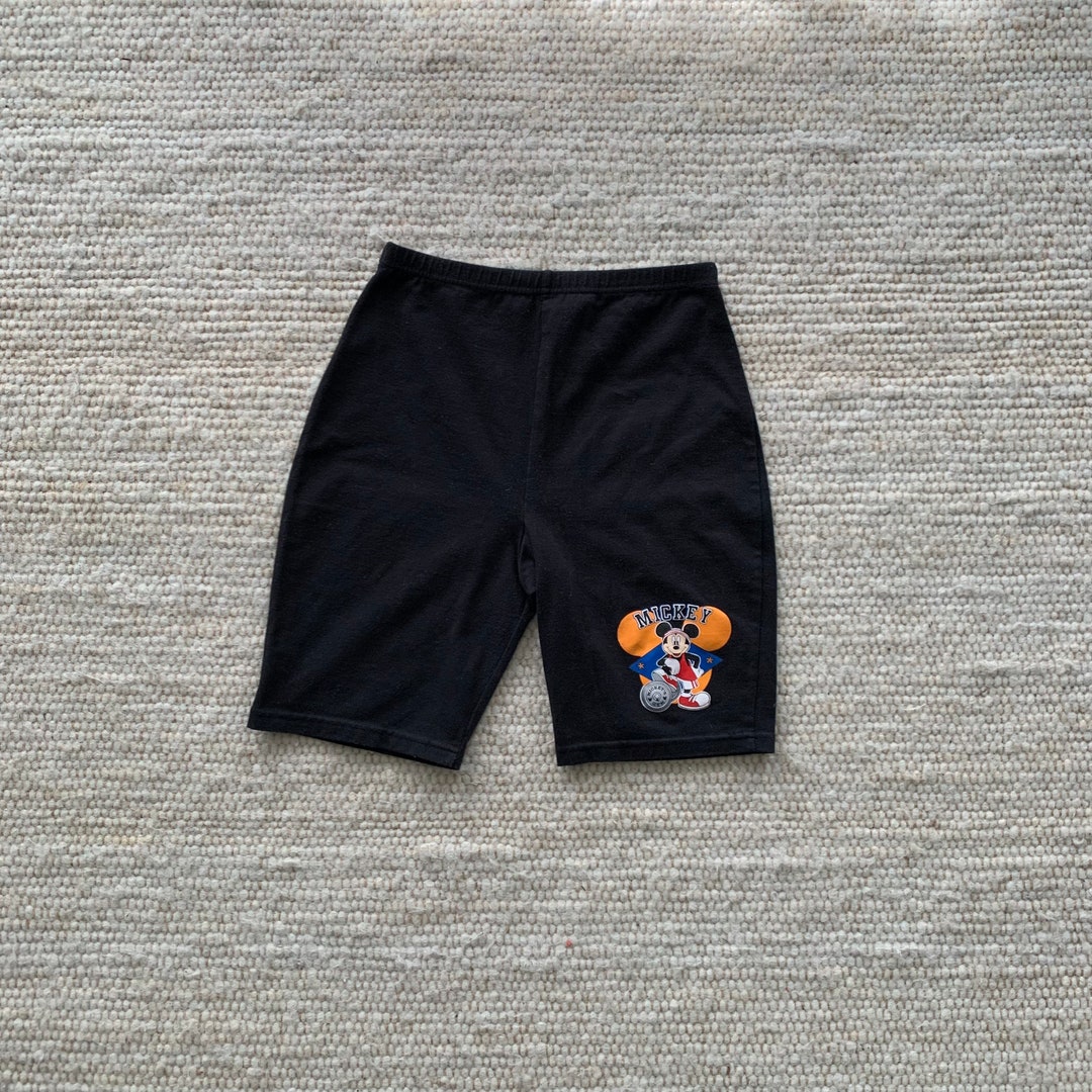 Vintage Disney Mickey Mouse Sport Spandex Bike Shorts C1990s Szl Htf Etsy