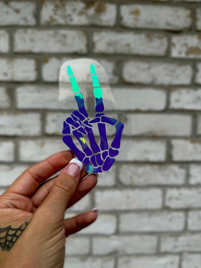 Skeleton Hand Decals Holographic Skeleton Hands - Etsy