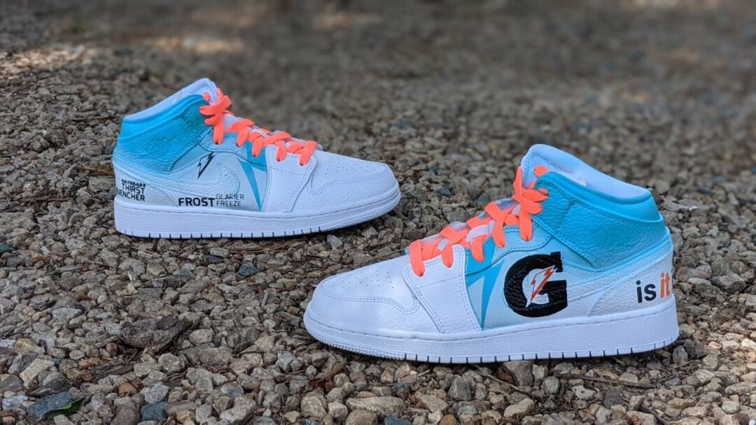 Custom Made to Order Nike Air Jordan 1 Retro Gatorade Frost Glacier ...