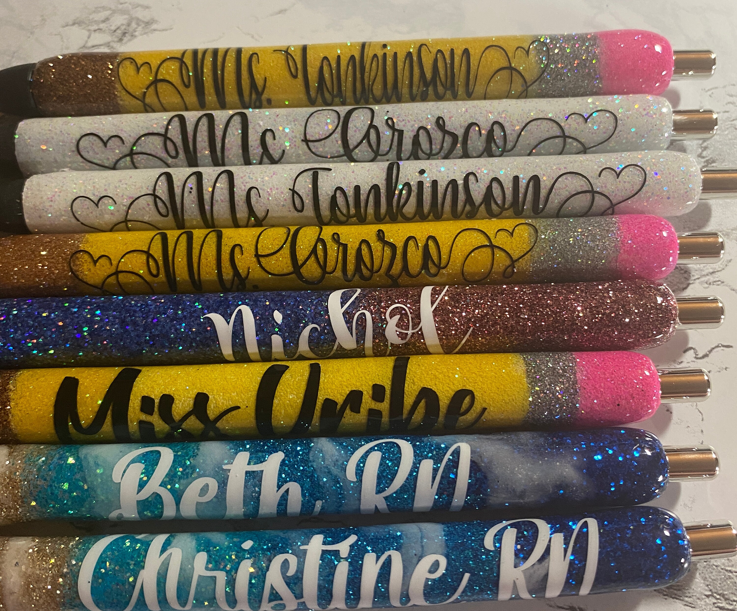 Custom Glitter Pens - Etsy