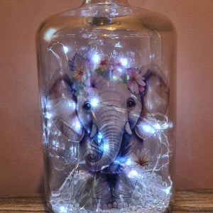 Unique Light up Elephant Gift Bottle Lamp - Etsy UK
