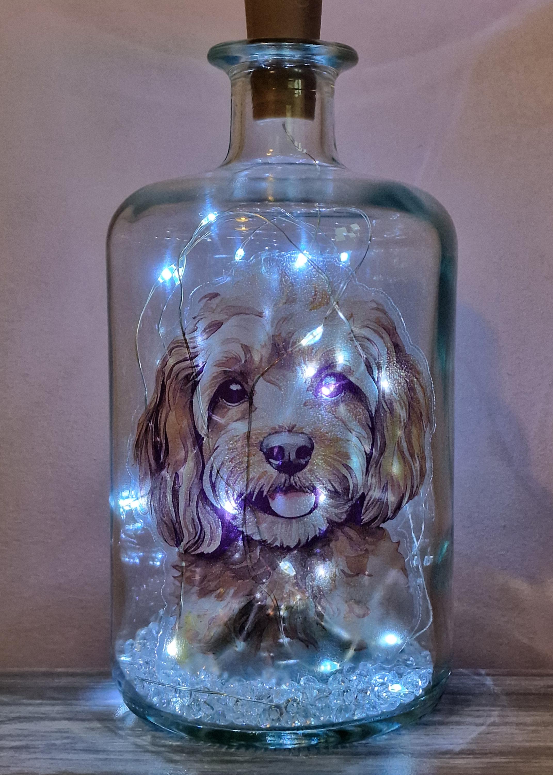 Light up Cockapoo Bottle Lamp, Unique Gift for Dog Lover. - Etsy UK