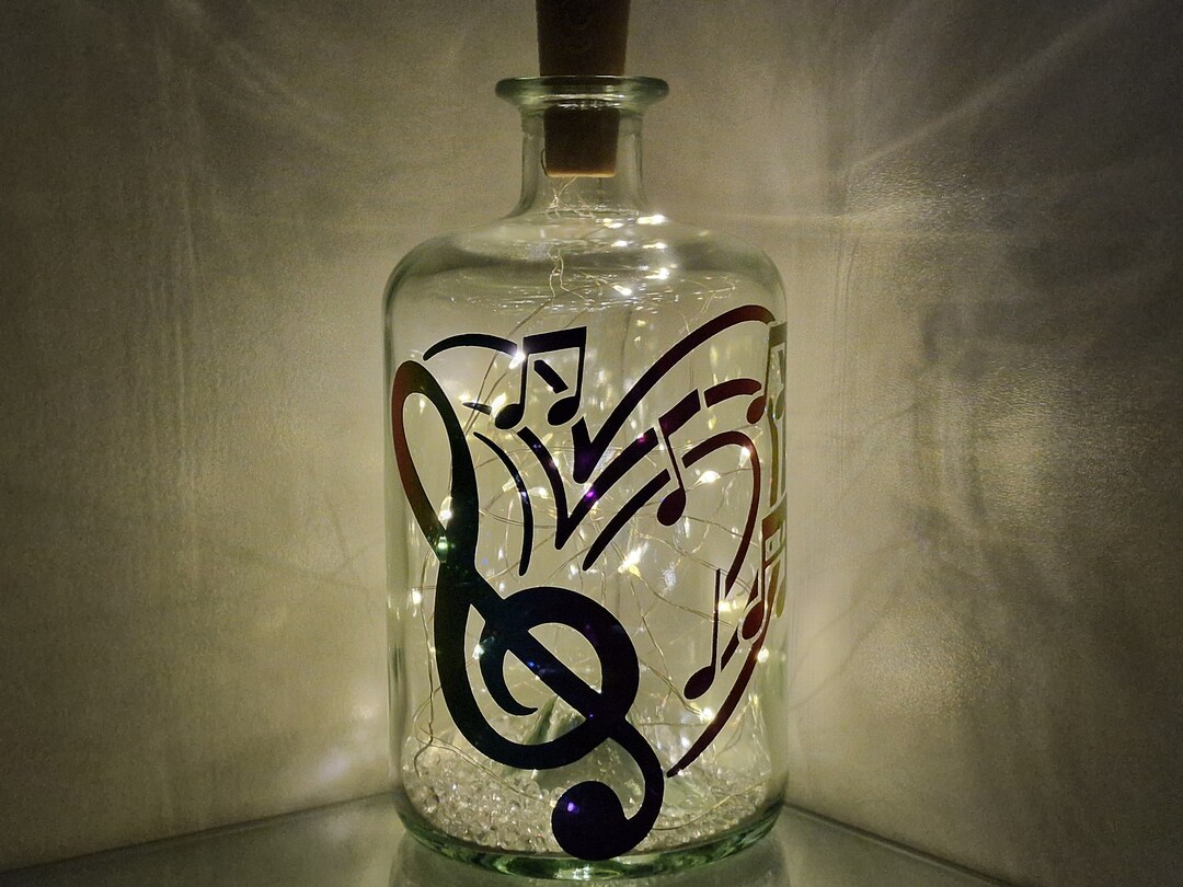Treble Clef Bottle Lamp, Unique Gift for Music Lover. - Etsy UK