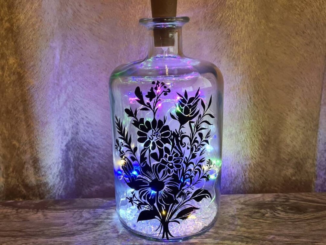 Light up Floral Ornament Light up Flowers Glass Flower - Etsy UK