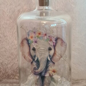 Unique Light up Elephant Gift Bottle Lamp - Etsy UK