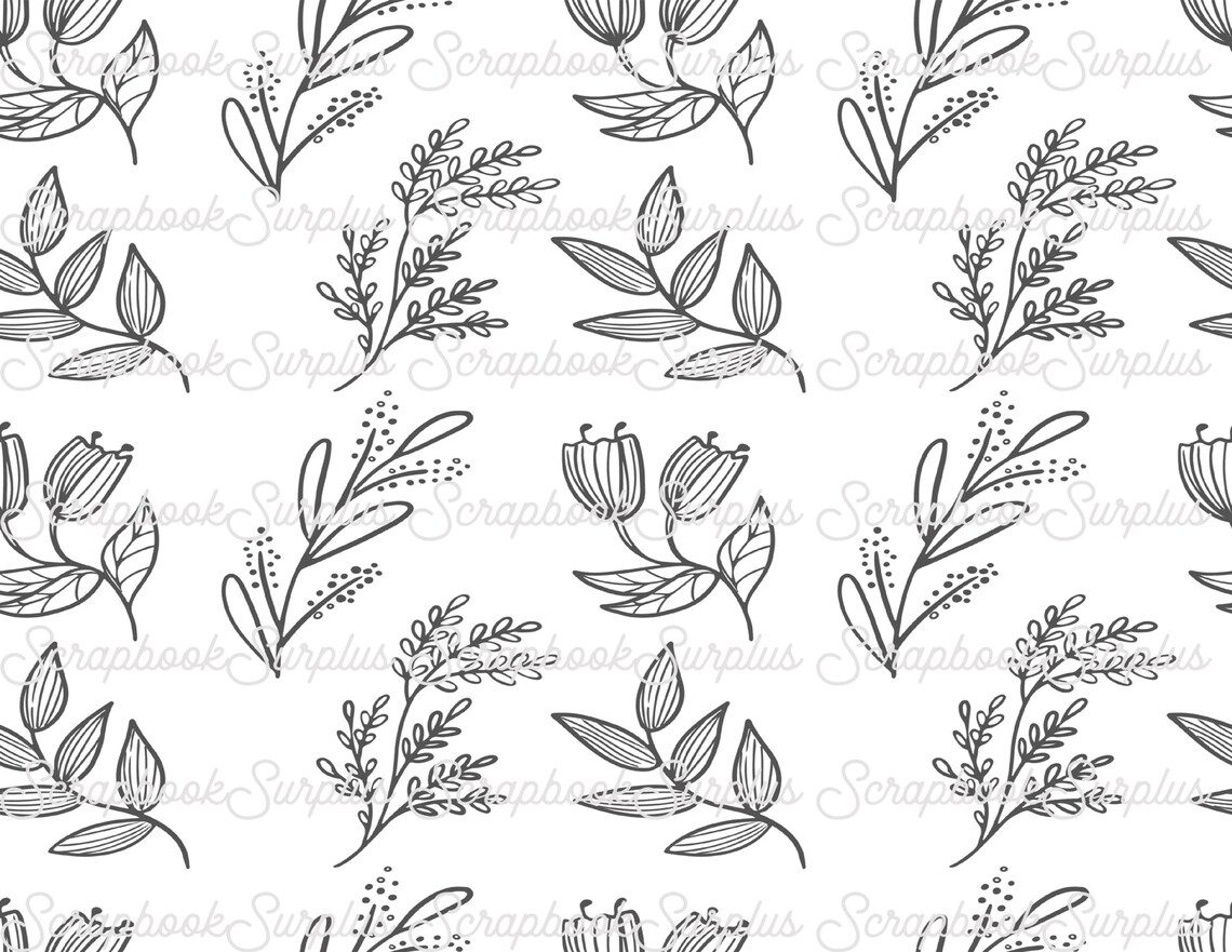 Printed Vellum Sheets/vellum Paper/black and White Botanical - Etsy