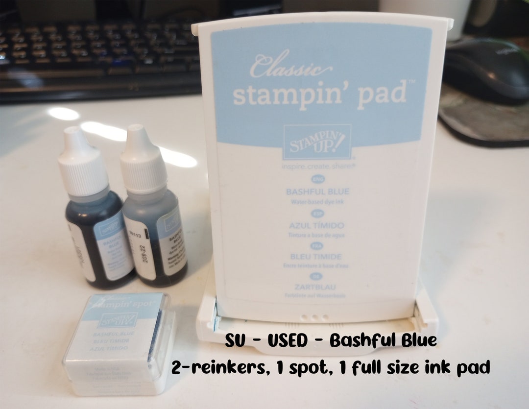 Stampin up Bashful Blue Full Size Ink Pad Used Ink Pads SU Ink Pads - Etsy