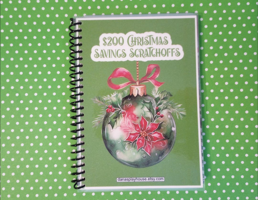 Scratchoff Binder,christmas Notebook, 64 Scratchoffs, 200 Savings ...