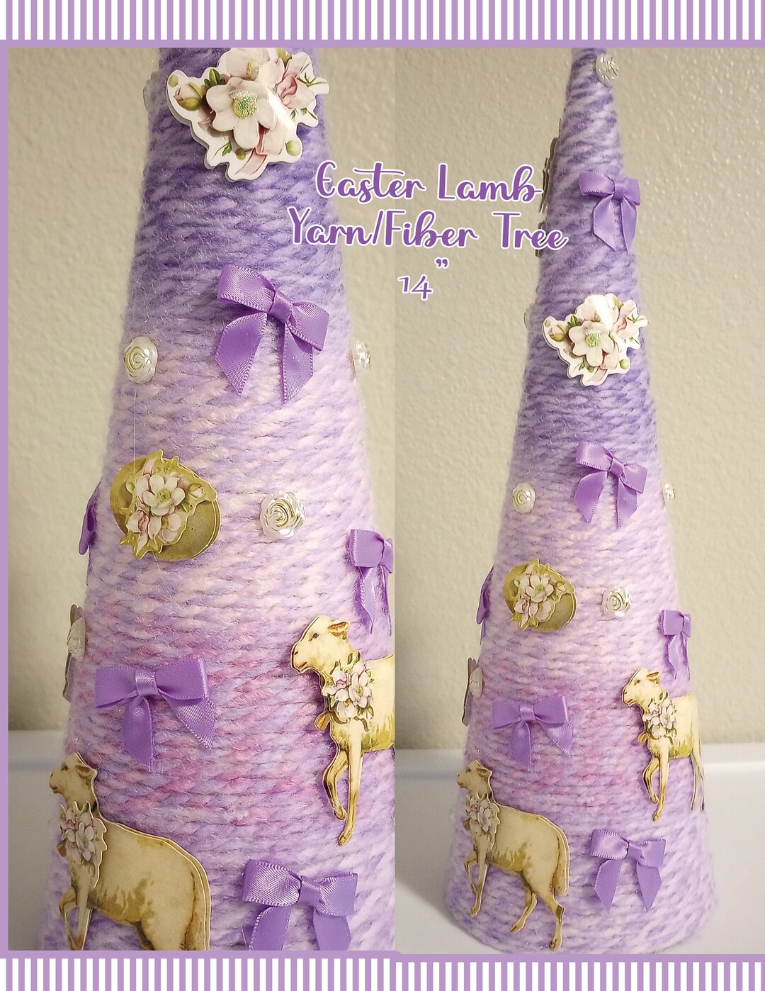 Yarn Trees/easter Lamb Trees/easter Trees/home Decor Trees/easter Eggs ...