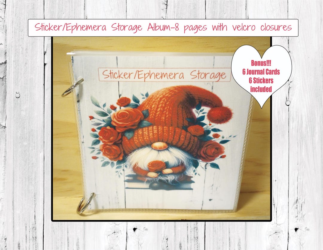 Sticker Ephemera Storage Book, Storage Binder, Sticker Book, Ephemera ...