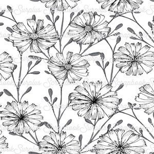 Printed Vellum Sheets/vellum Paper/black and White Botanical Vellum ...