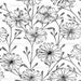 Printed Vellum Sheets/vellum Paper/black and White Botanical Vellum ...
