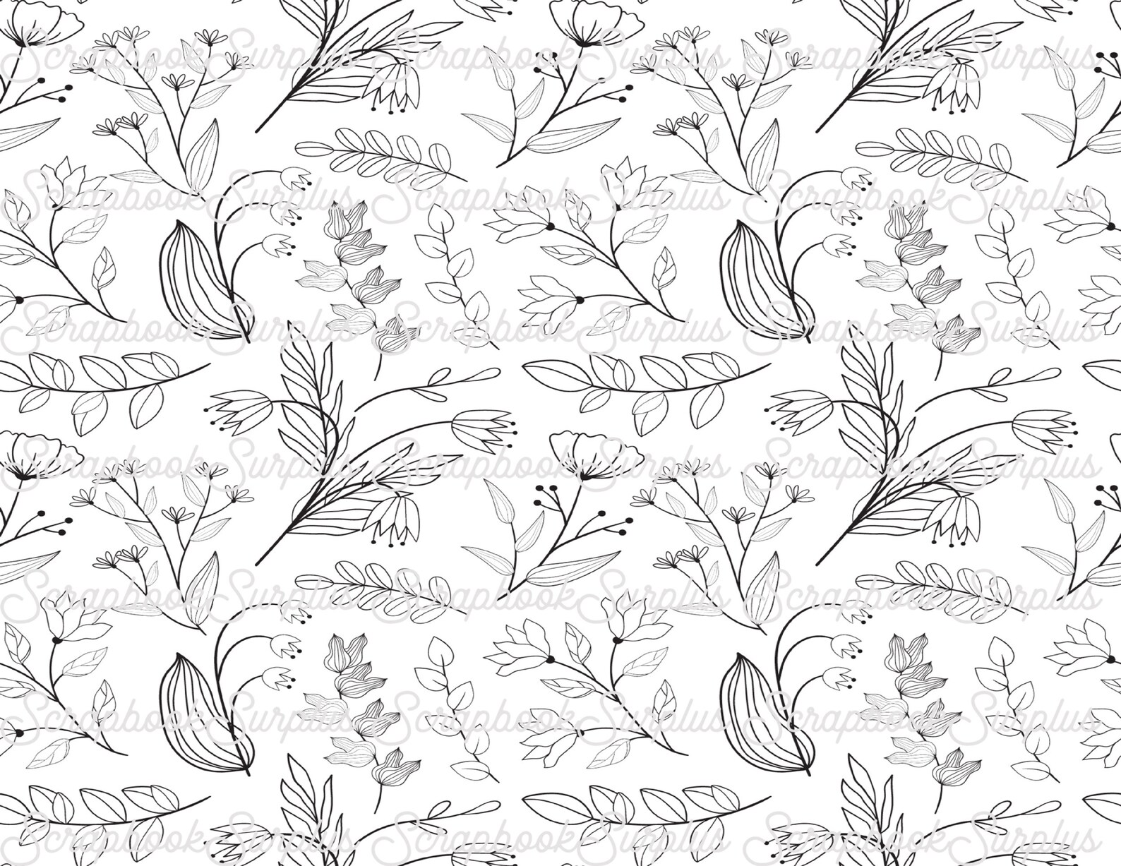 Printed Vellum Sheets/vellum Paper/black and White Botanical - Etsy