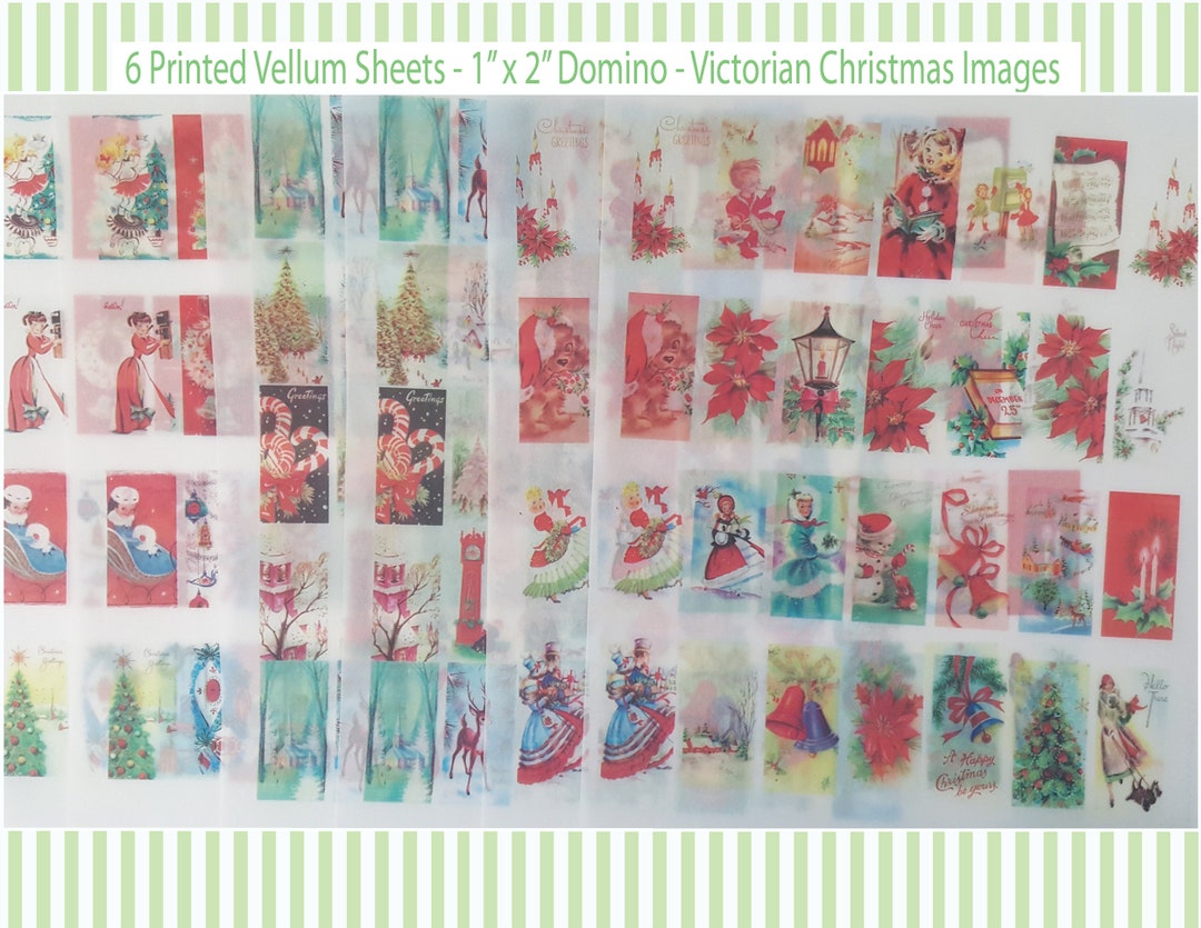 Printed Vellum Sheets/vellum Paper/scrapbook Paper/christmas Vellum ...