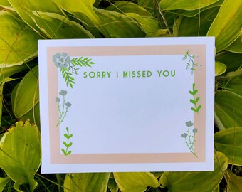 Sorry I Missed You - Etsy