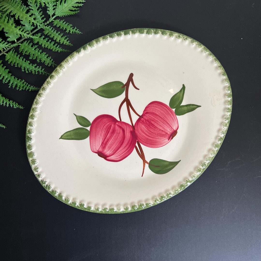 Vintage Blue Ridge Southern Potteries Quaker Apple Oval Platter – Hand ...