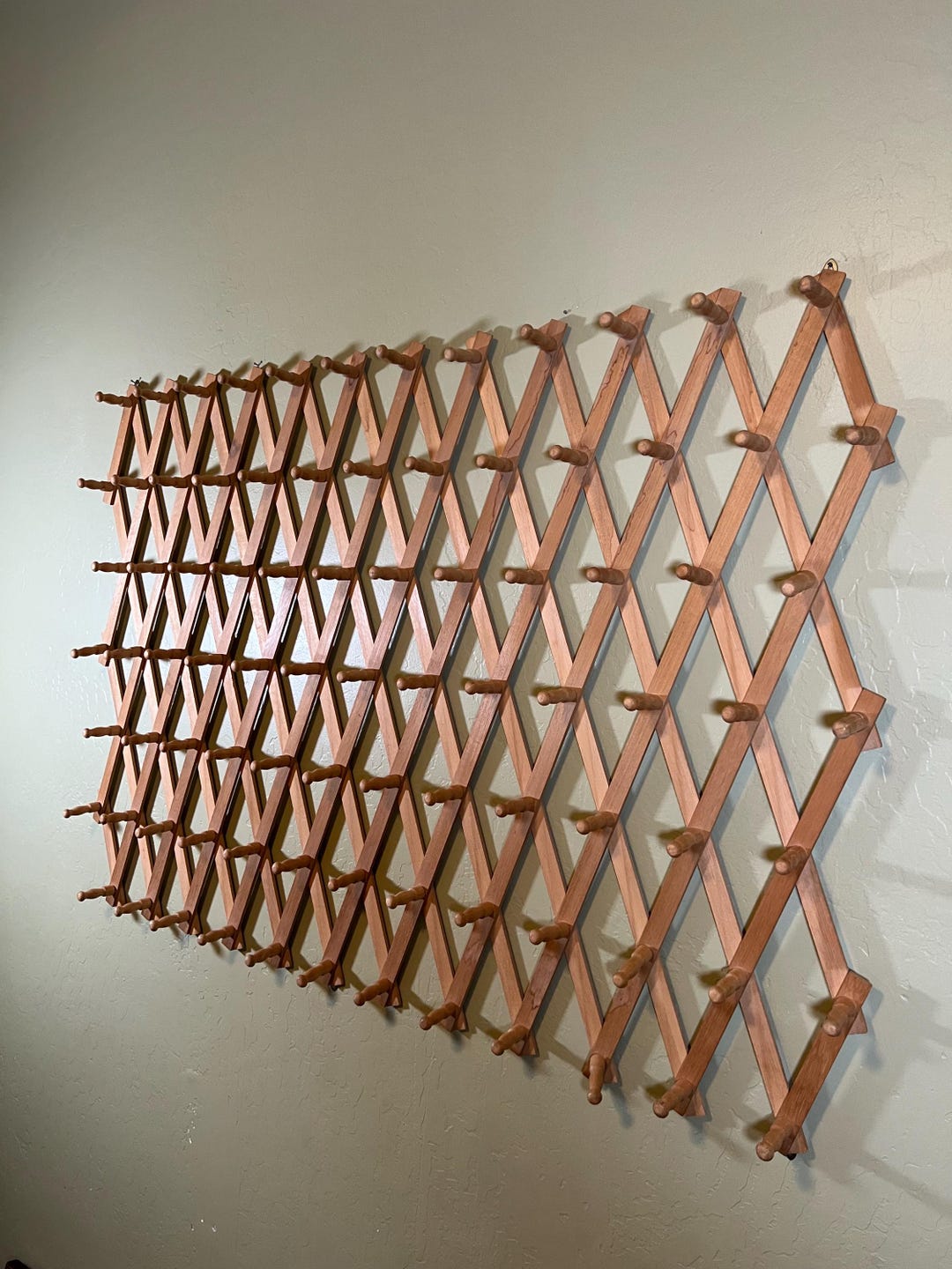 Vintage Accordian Hanging Peg Rack, 87 Pegs - Etsy