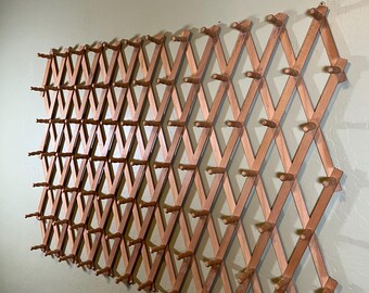 Vintage Extra Large Accordion Peg Rack 87 Peg Wooden Hanger Expandable ...