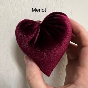 Hand Beaded Velvet Hearts, Valentine Hearts, Sweetheart Gift, Valentine ...