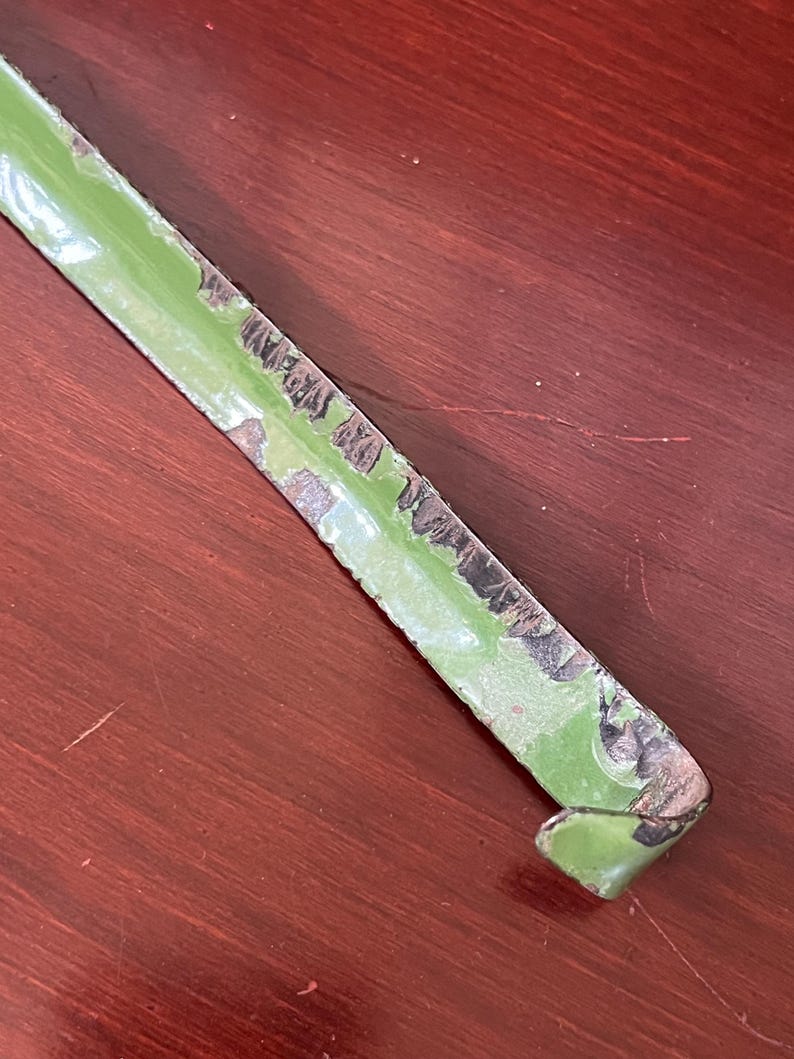 Vintage Enamelware Ladle, Green and Cream, Primitive, Farmhouse, Rustic ...