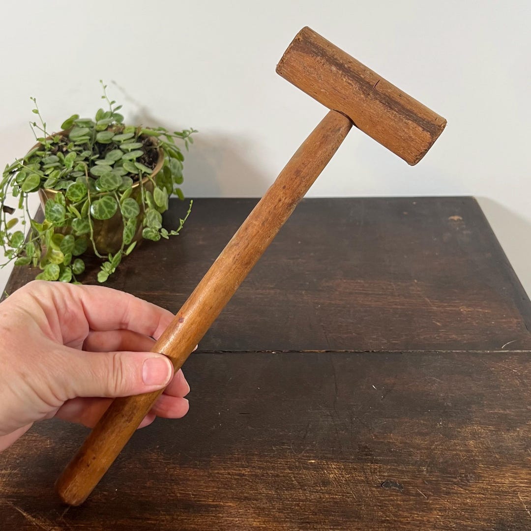 Vintage Wooden Mallet – Small Rustic Hand Tool - Etsy