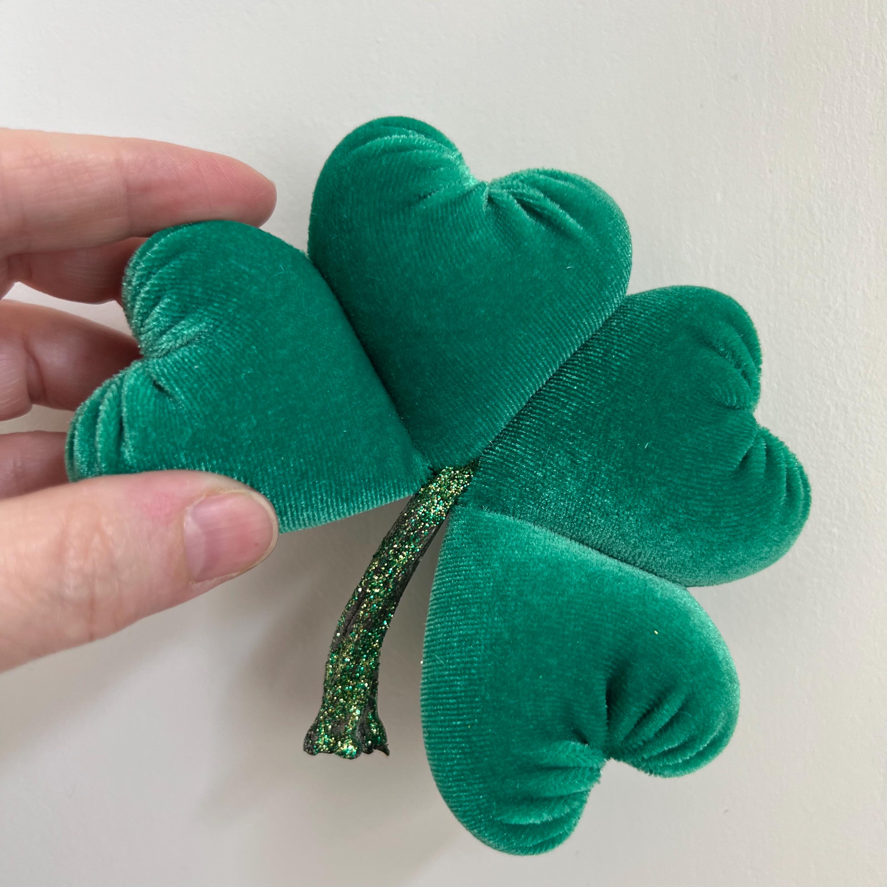 Handmade Velvet Four Leaf Clover, St. Patrick’s Day, Lucky 4 Leaf ...