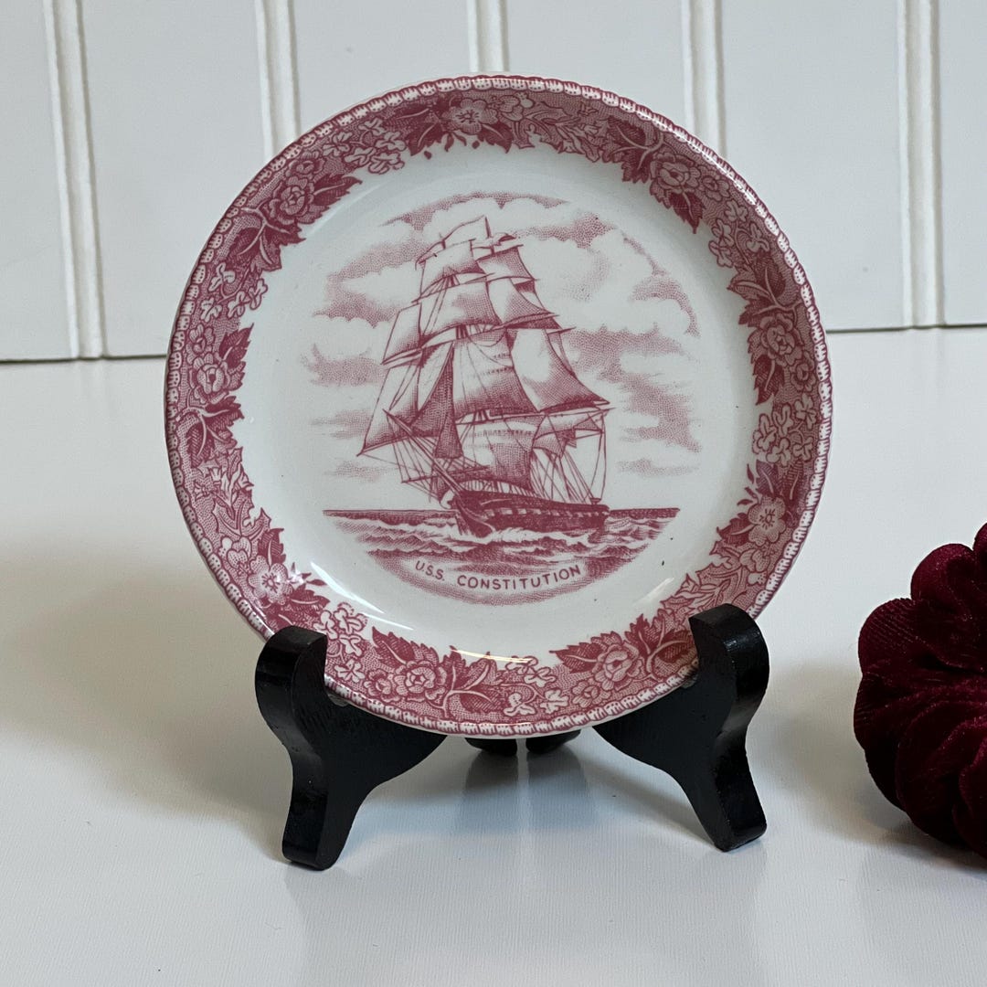Vintage Set of 3 Jon Roth “old English Staffordshire Ware” Plates, USS ...