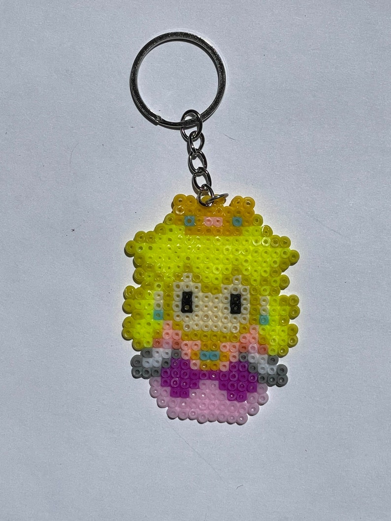Princess Peach From Super Mario Bro Keychain - Etsy