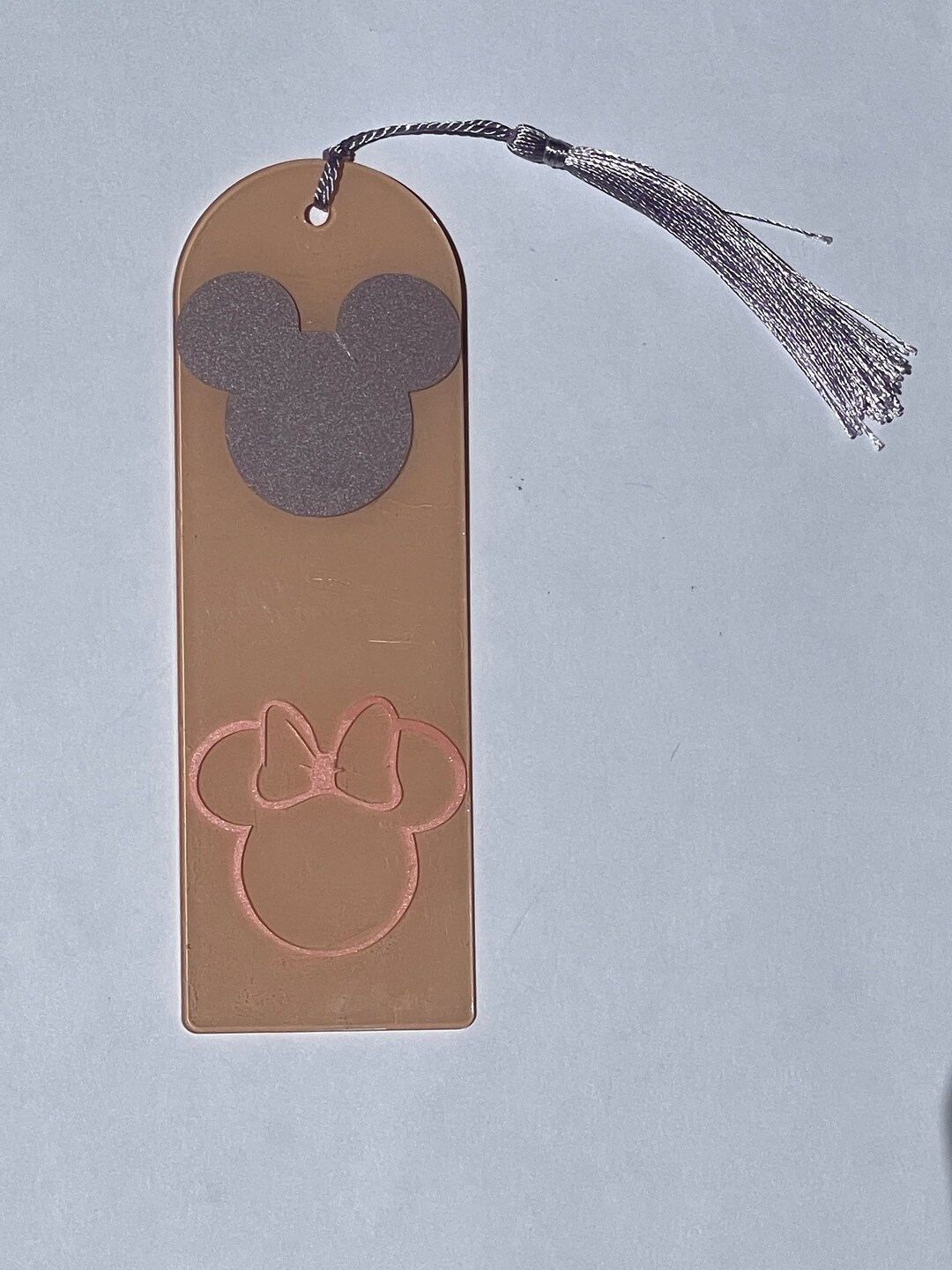 Mickey and Minnie Silhouette Bookmark - Etsy