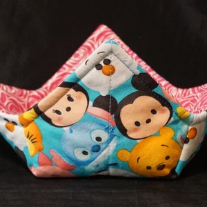 Disney Tsum Tsum Mickey Minnie Stitch Pooh MICROWAVE BOWL COZY ...
