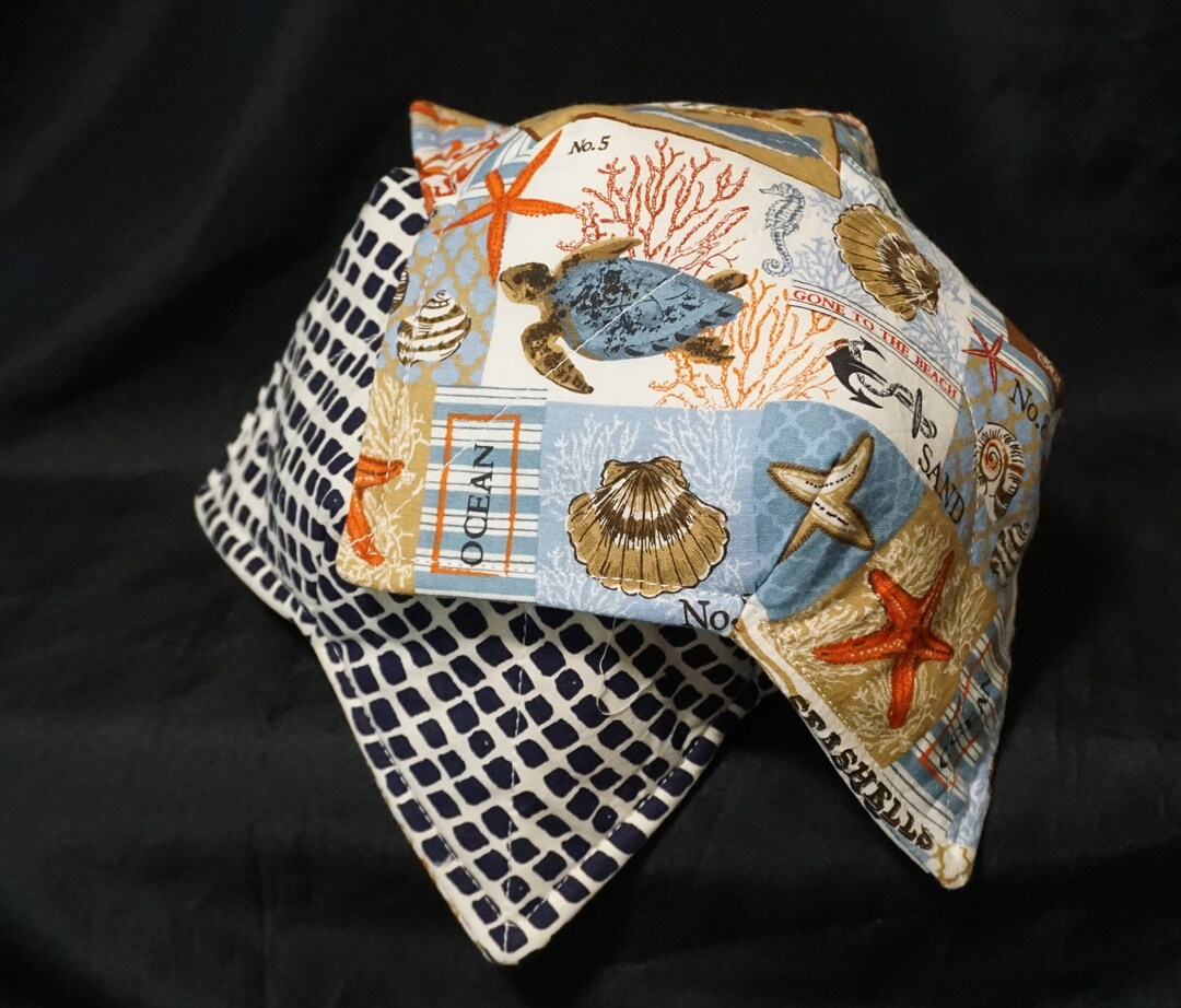 Sea Side Sights/sea Shells/beach MICROWAVE BOWL COZY Reversible Warm ...