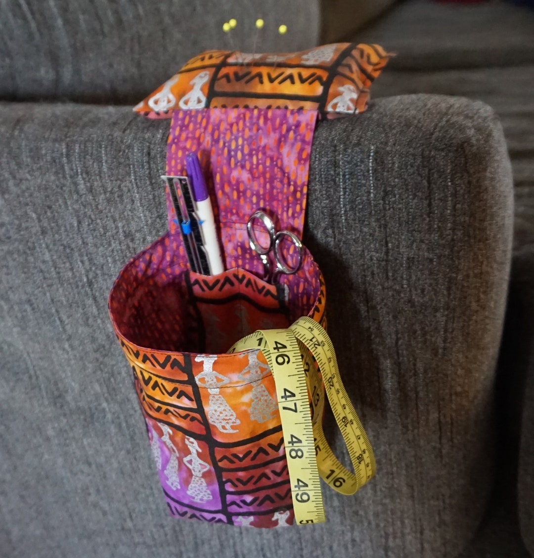 African Inspired Batik THREAD CATCHER Scrap Catcher Sewing Bag With ...