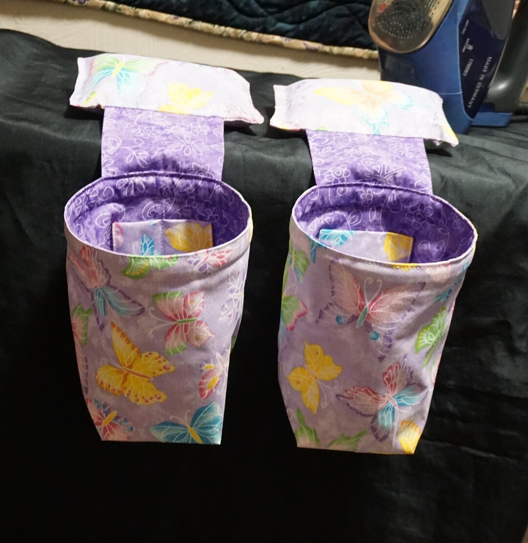 Glitter Butterflies THREAD CATCHER Scrap Catcher Sewing Bag With ...