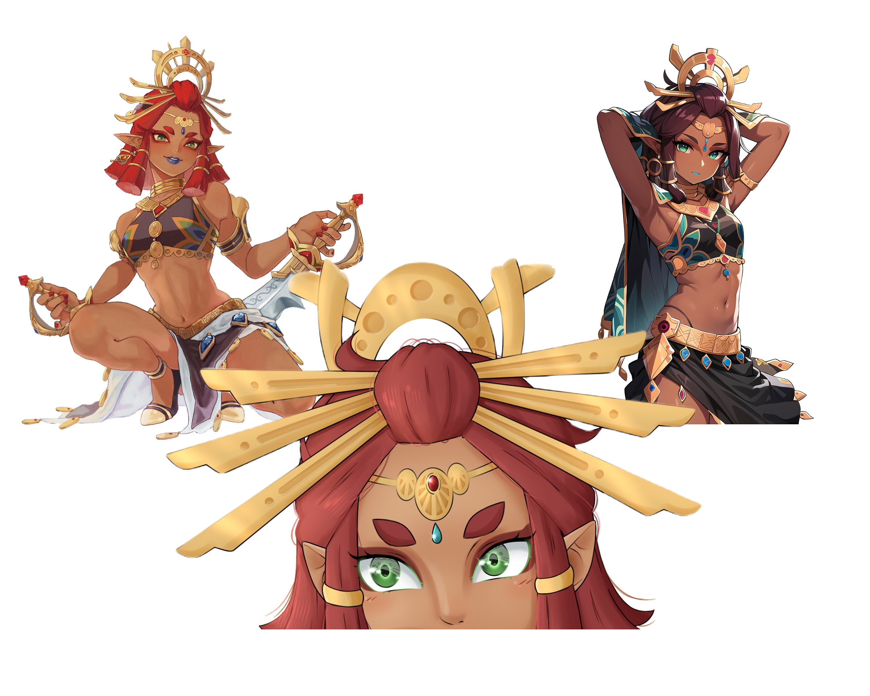 Riju, Tears of the Kingdom Car Decal Set, Peek Sticker - Etsy