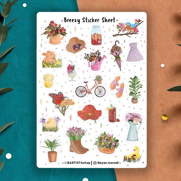 Spring Stickers - Etsy