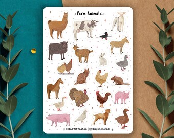 Farm Sticker Sheet - Etsy