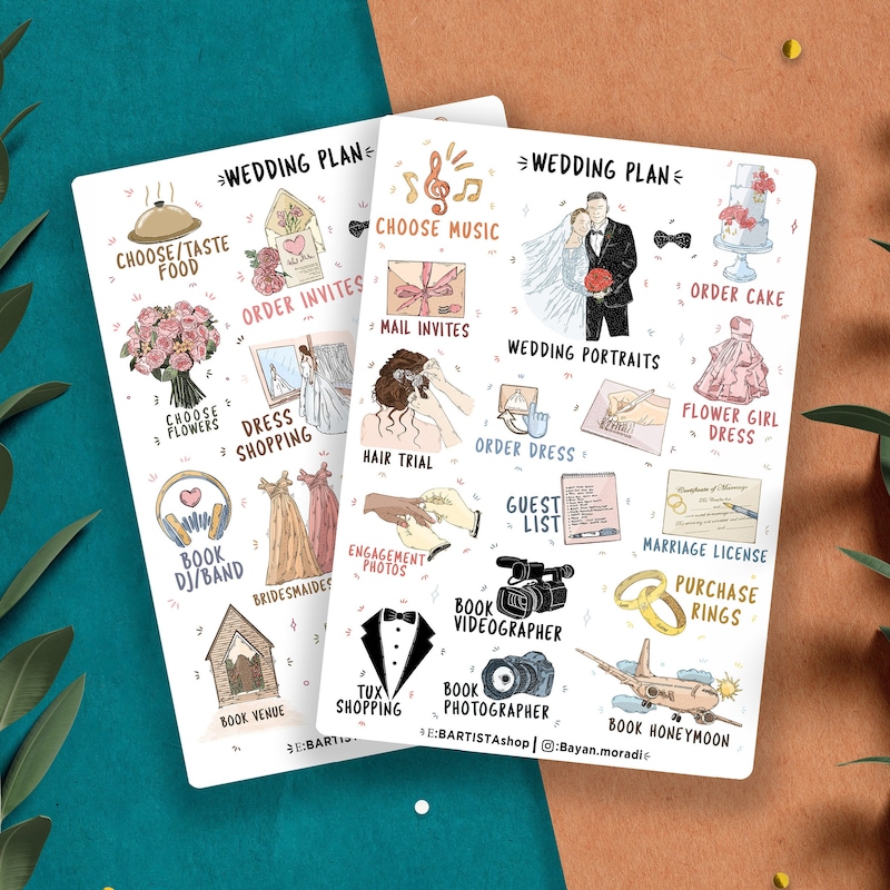 Wedding Stickers - Etsy
