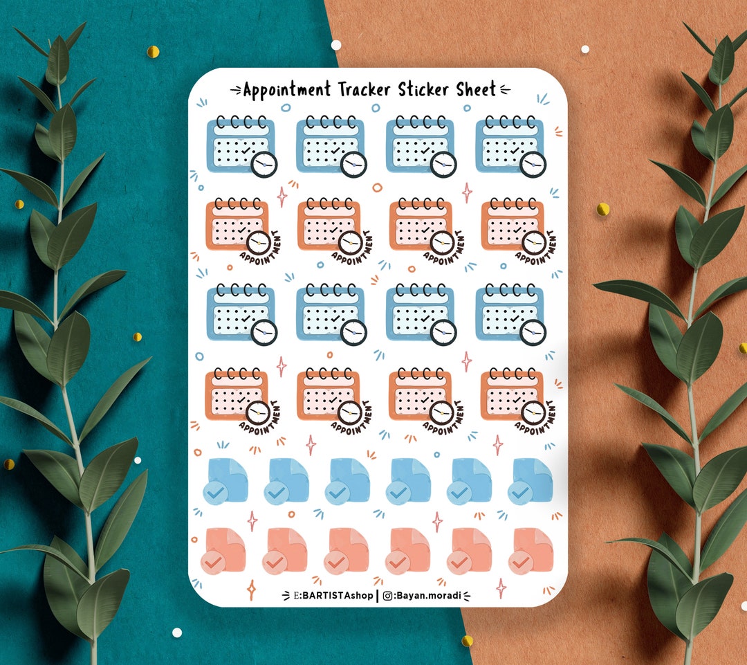 28 Appointment Tracker Stickers, Planner Stickers, Functional Stickers ...