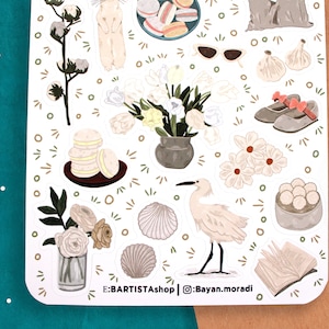 Beauty of Beige Sticker Sheet, Planner Stickers, Journal Stickers ...