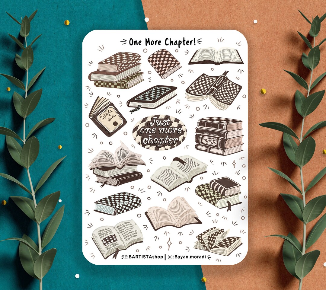 One More Chapter Sticker Sheet , Planner Stickers, Scrapbook, Reading ...
