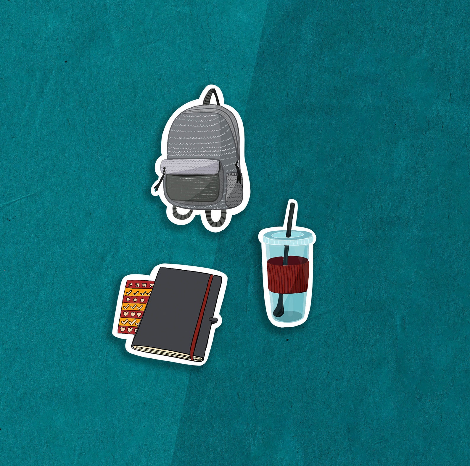 Study Time Sticker Pack, Planner Stickers, Journal Stickers ...