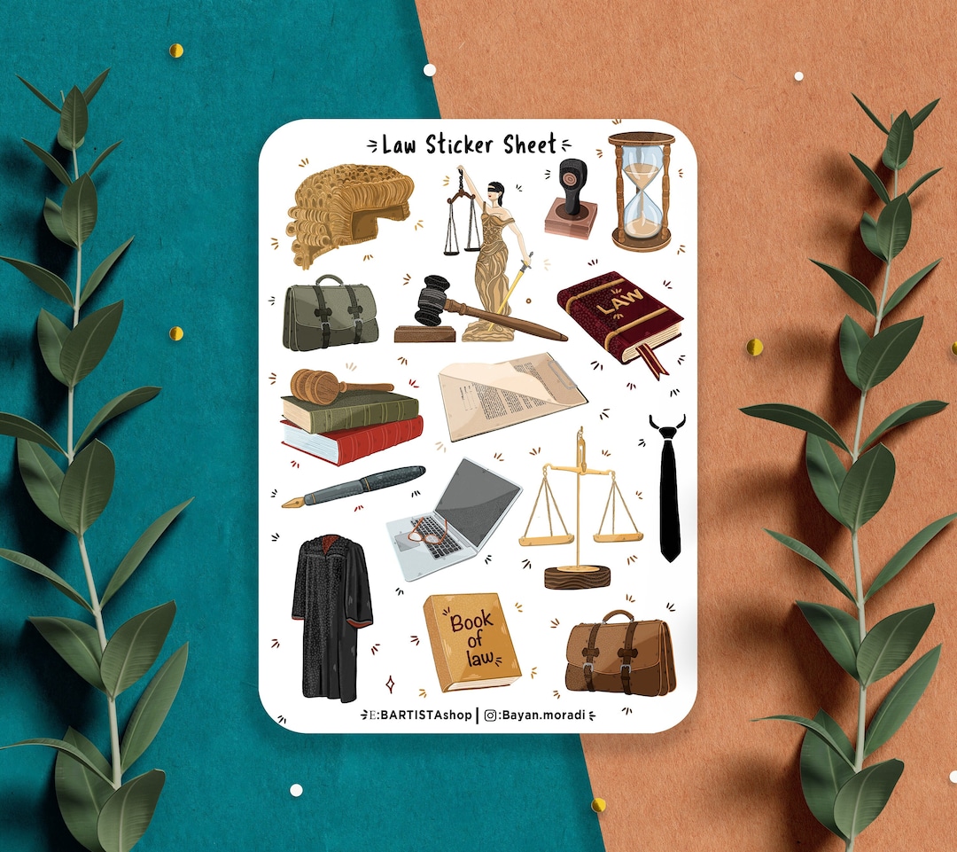 Law Sticker Sheet, Planner Stickers, Journal Stickers, Scrapbooking ...