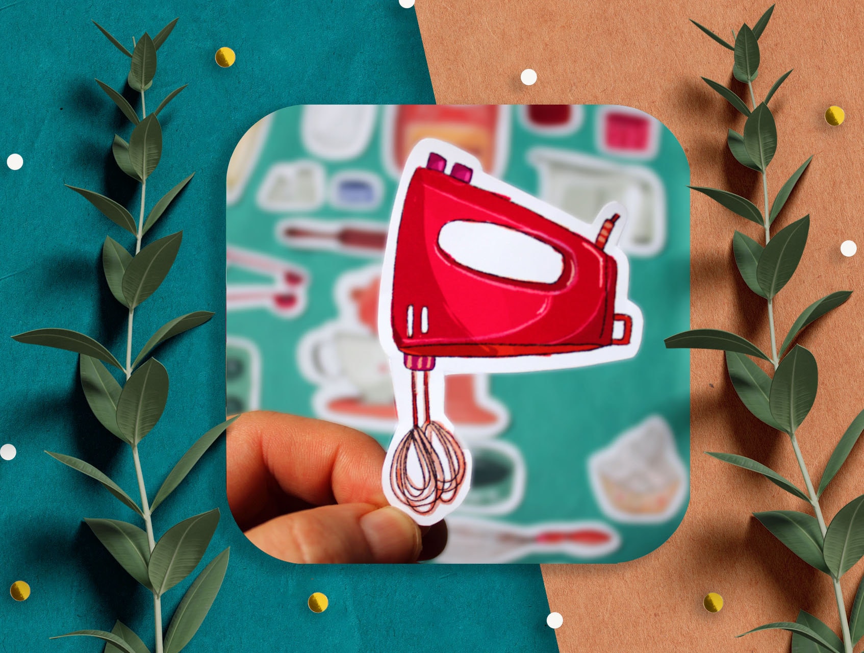 Cake Stickers Fun Baking Stickers 24 Stickers Scrapbook - Etsy UK