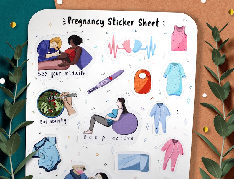 Pregnancy Stickers, Selfcare Planner Stickers, Journal Stickers, Self ...