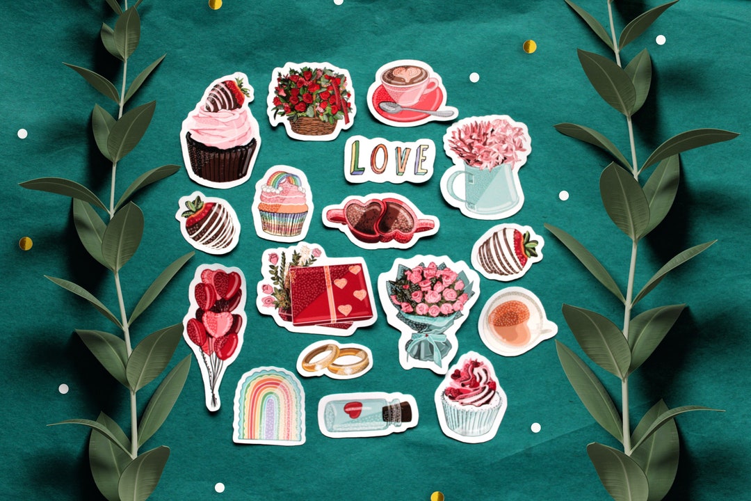 Love Sticker Pack, Valentine Sticker Pack, Wedding, Planner Stickers ...