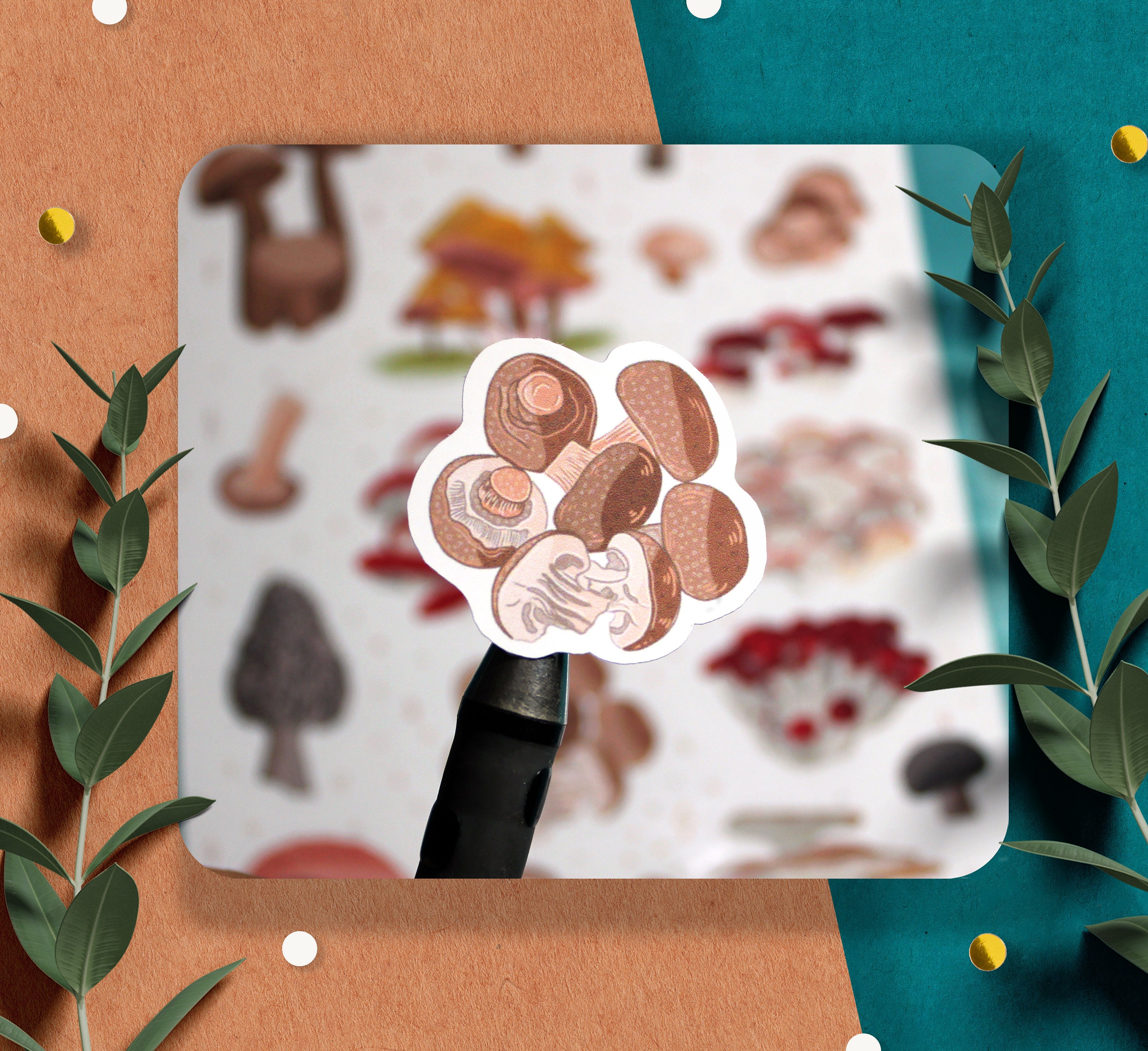Mushrooms Sticker Sheet, Planner Stickers, Journal Stickers ...