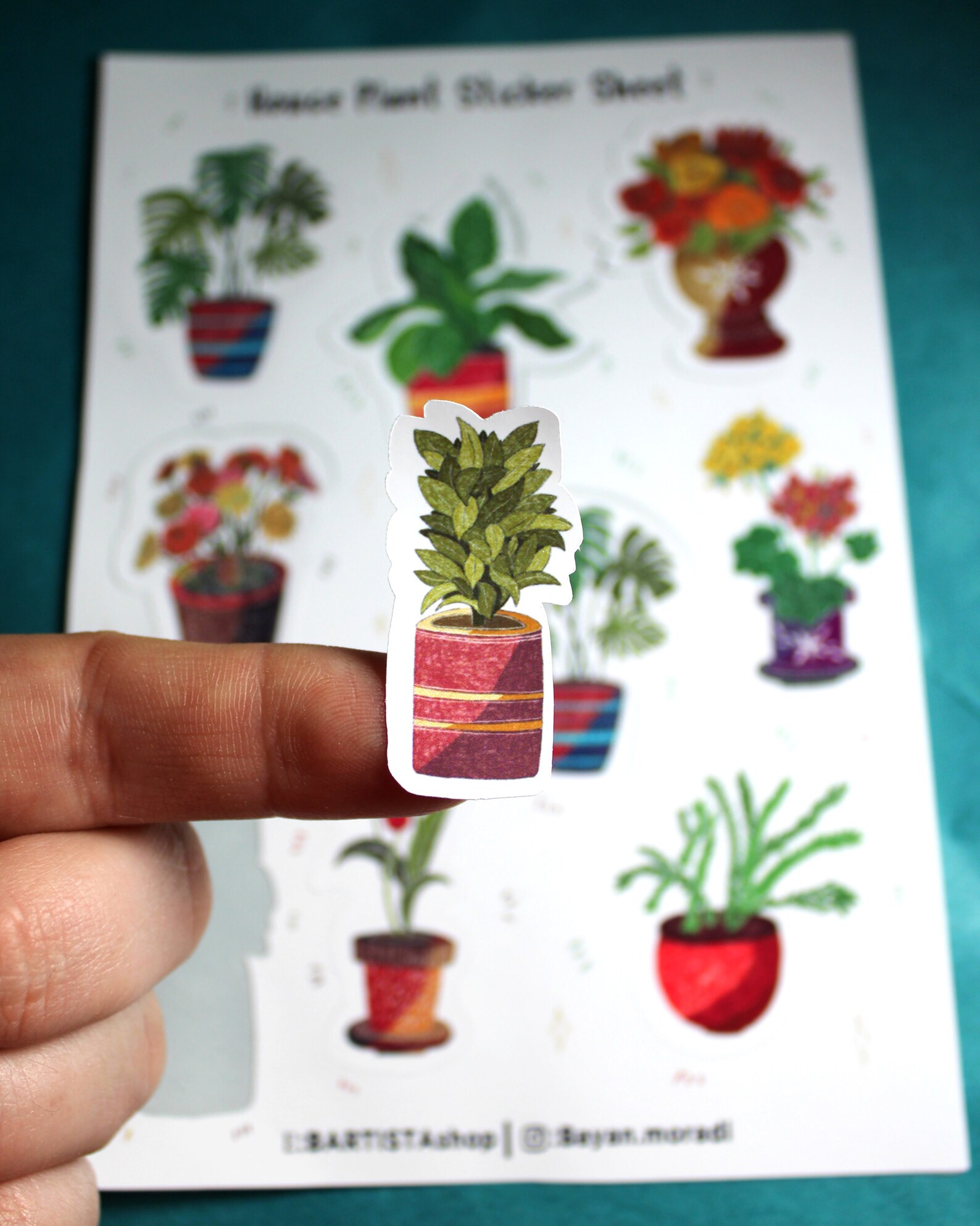 Plants sticker sheet planner stickers bullet journal plant | Etsy
